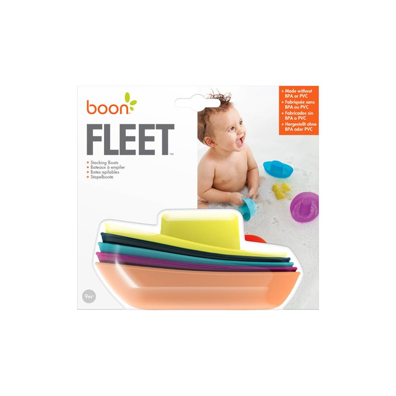 Boon - Fleet Stacking Boats Navy · Little Sprout - Read Play Learn
