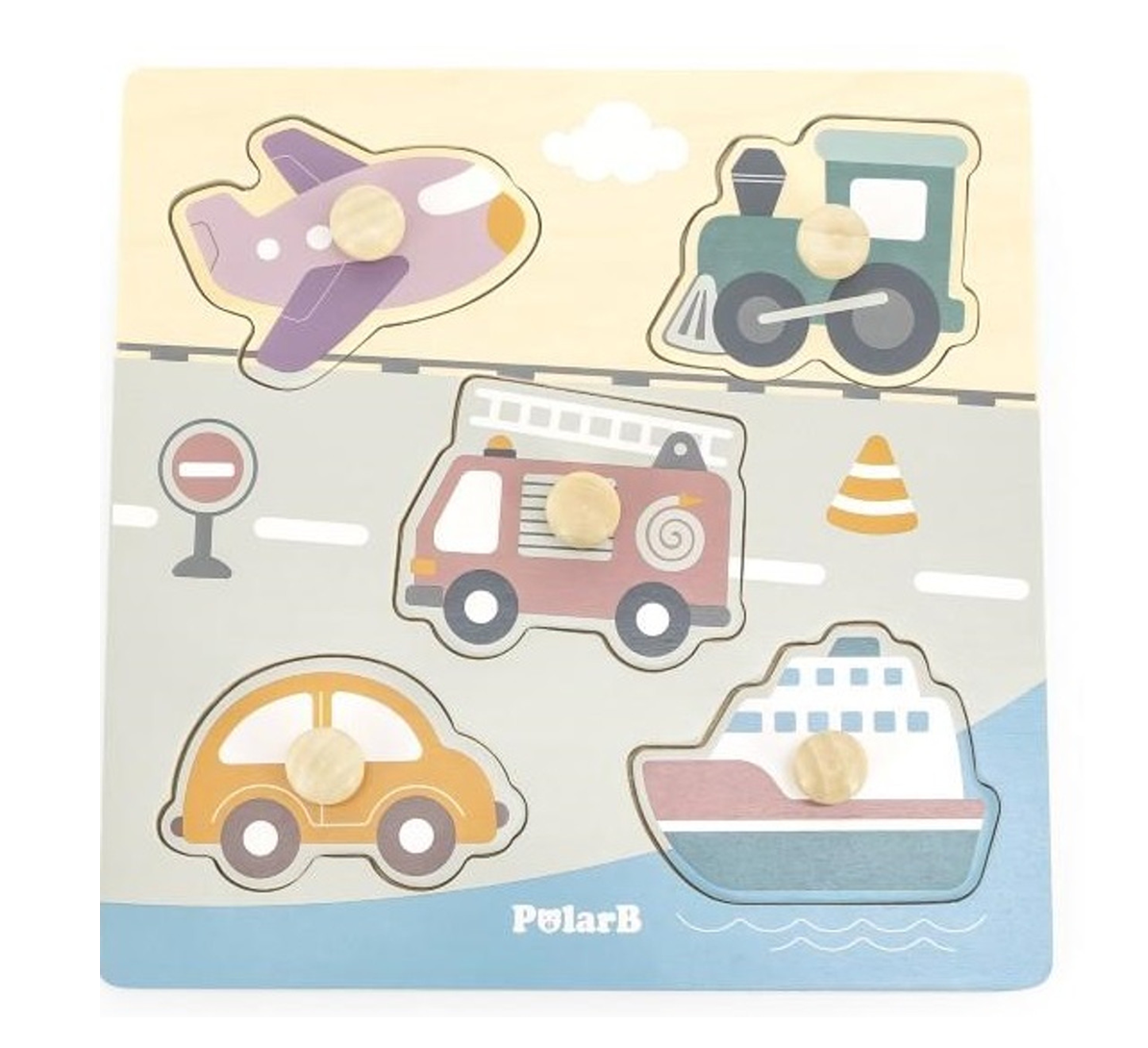 Viga - PolarB Big Knob Puzzle Transport · Little Sprout - Read Play Learn